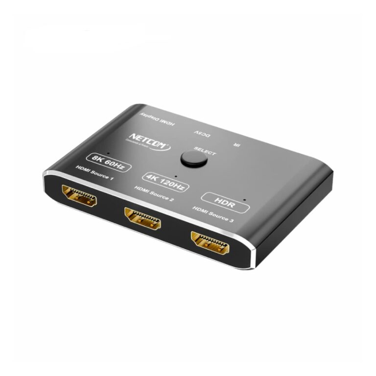 SWITCH HDMI 3 X 1 V2.1 UHD 8K@60Hz - NETCOM - COMPUCIBER