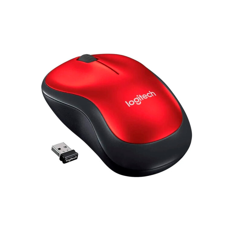 MOUSE LOGITECH M185 WIRELESS RED (910-003635) - COMPUCIBER
